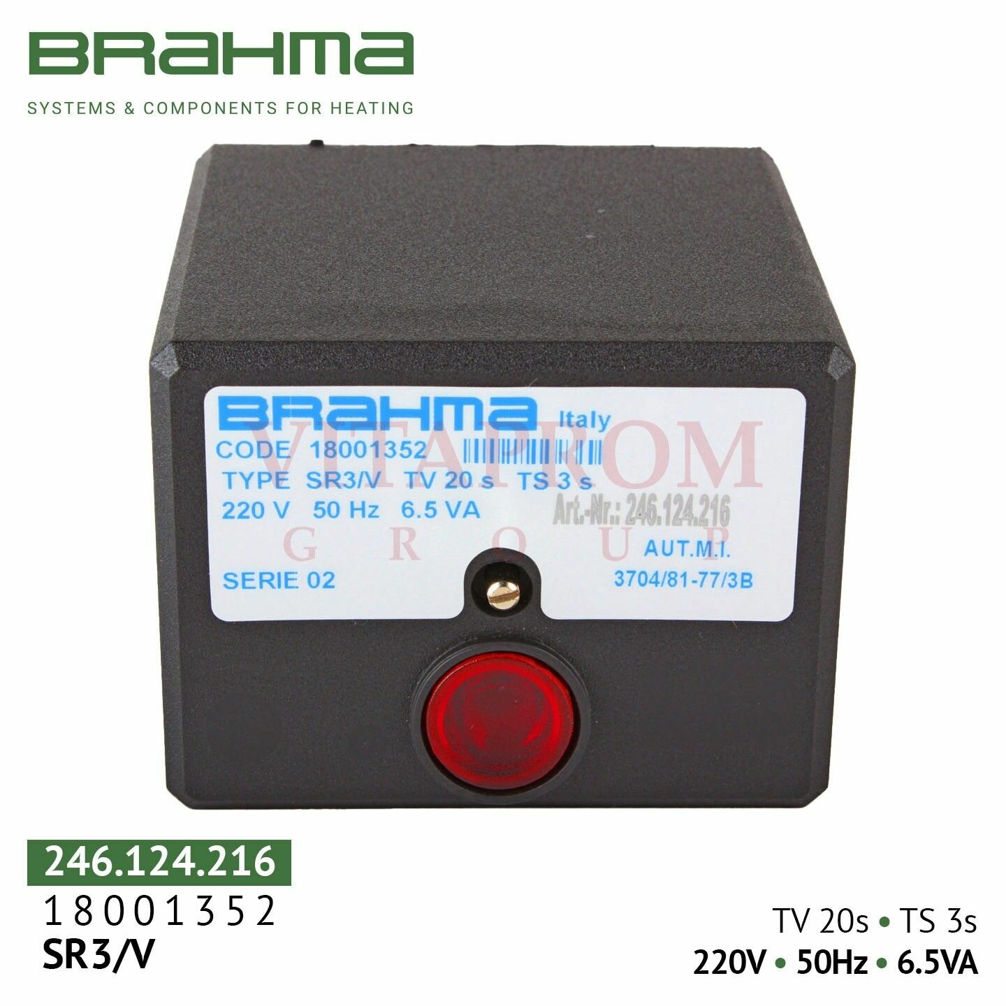 Блок управления горением Brahma SR3/V, 18001352