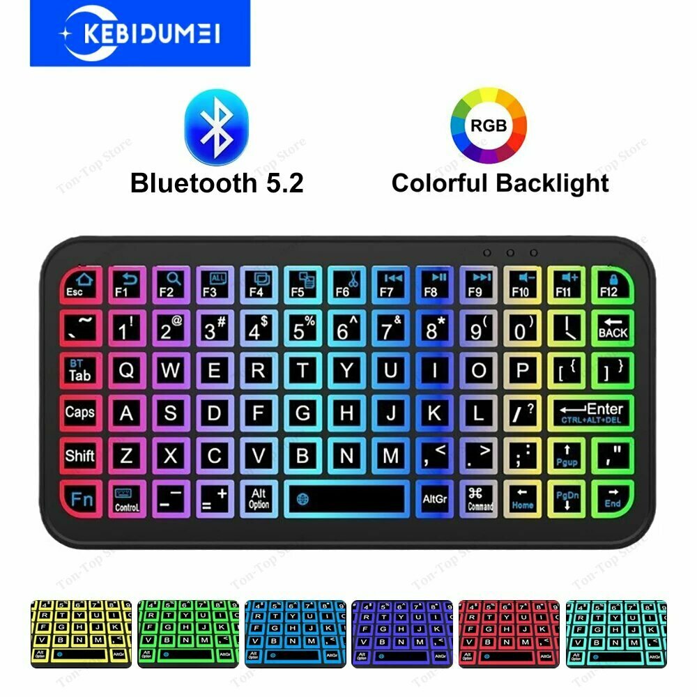 Kebidumei Bluetooth 5.2 RGB клавиатура, Bluetooth 5.2