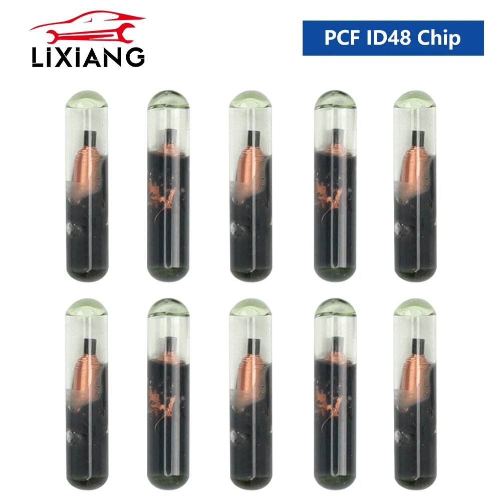 LIXIANG 10/20/50 шт. ID48 стеклянный чип автоматический чип транспондера ID 48 KD48 чип для VW Audi Skoda Honda пустой ключ от автомобиля 10PCS