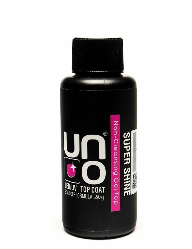 Uno, Верхнее покрытие для гель-лака - Super Shine без липкого слоя (50 мл.)
