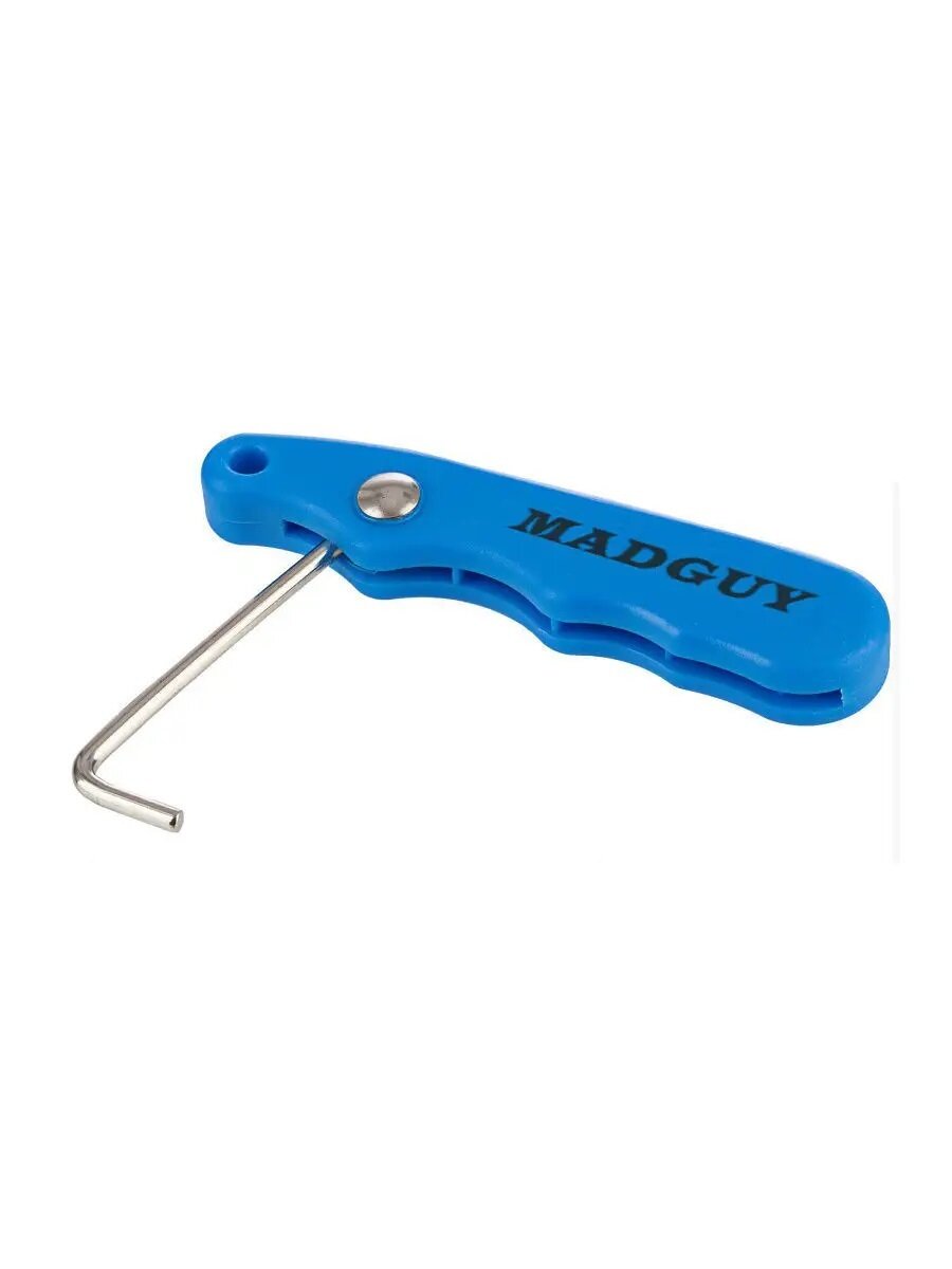 Крючок для развязывания шнурков Mad Guy синий, складной, универсальный