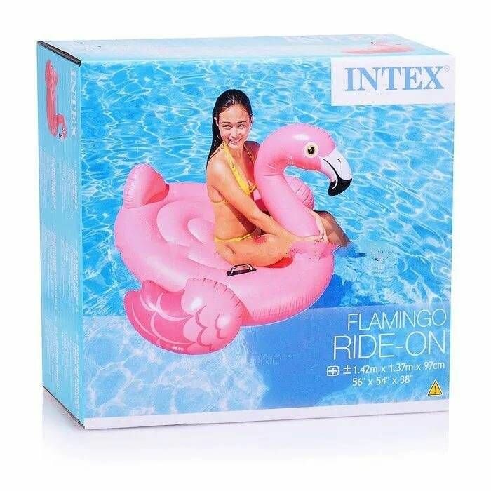 Intex Плот надувной "Фламинго" для бассейна и моря — фото 1