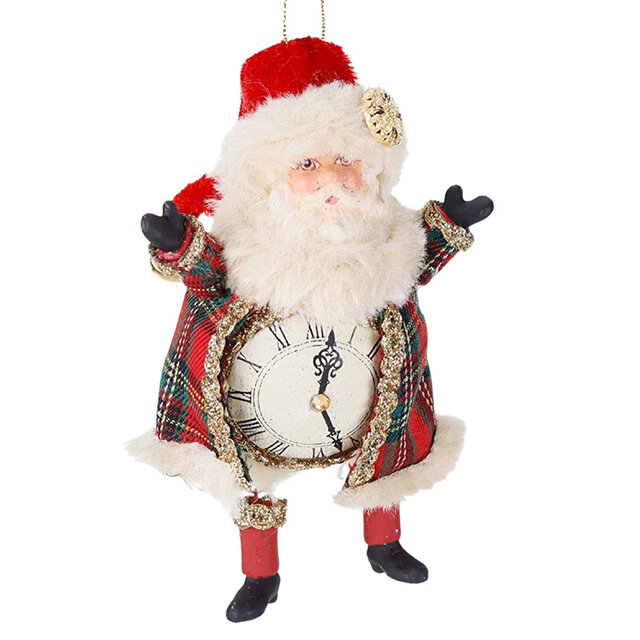Елочная игрушка Санта - Hollyshire Manor 14 см, красная, Goodwill, B87016-1