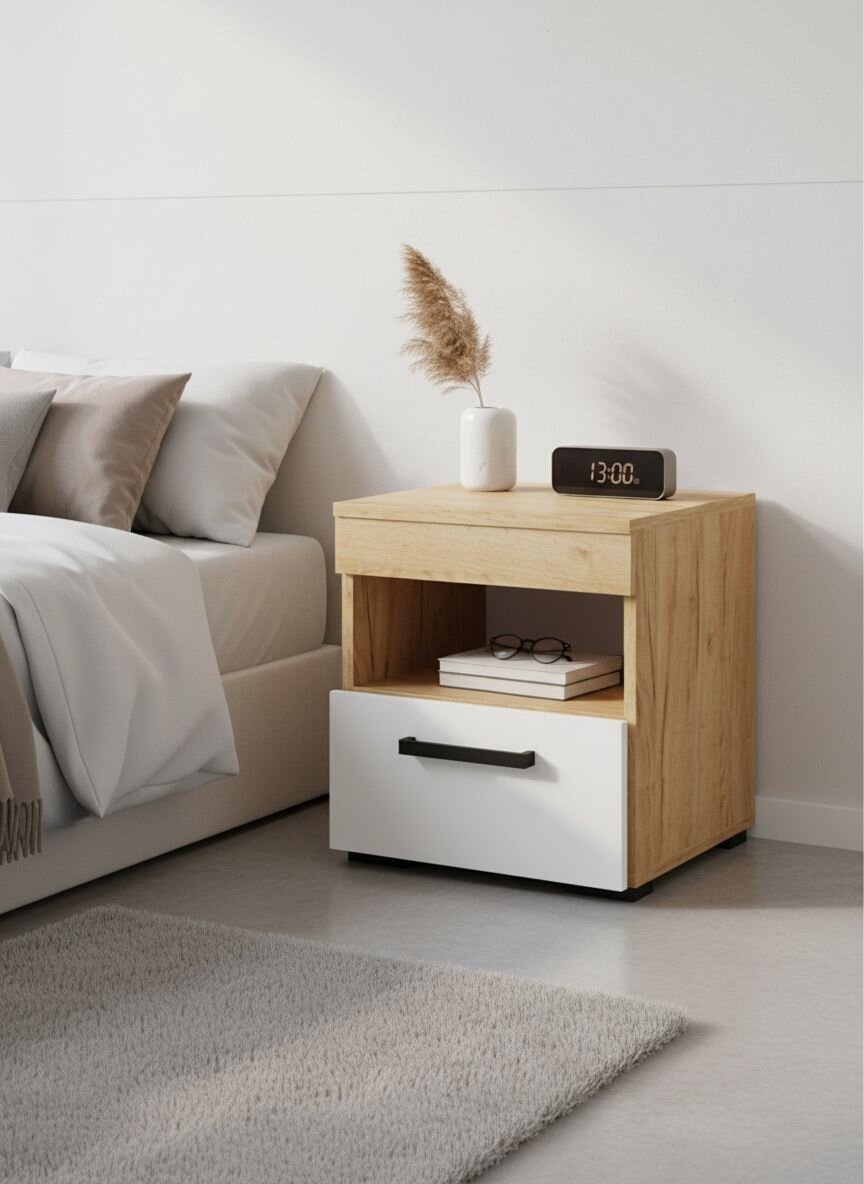 Прикроватная тумба ARNIKA "Адель", ЛДСП, шариковые направляющие