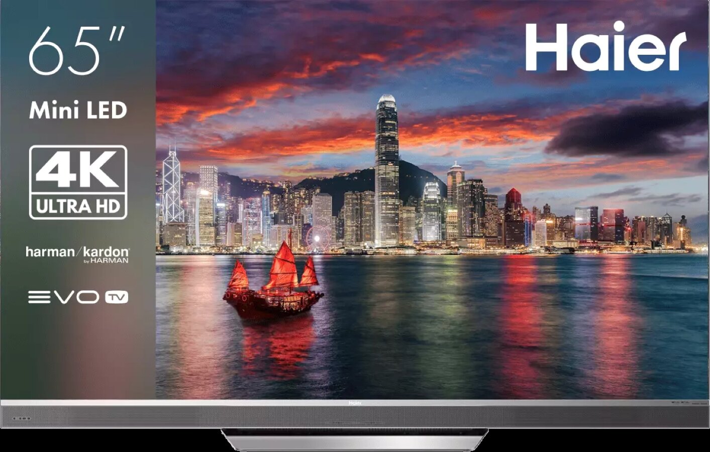 ЖК-телевизор Haier 65 Mini LED Pro, 4K HDR, 65 дюймов, технология Mini-LED Pro, темно-серый