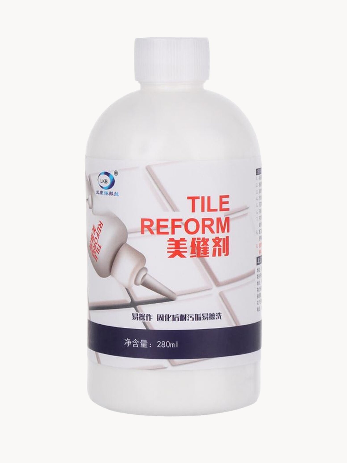 Затирка для плитки Edilium для кухни и ванных комнат, белый, объем 280 мл