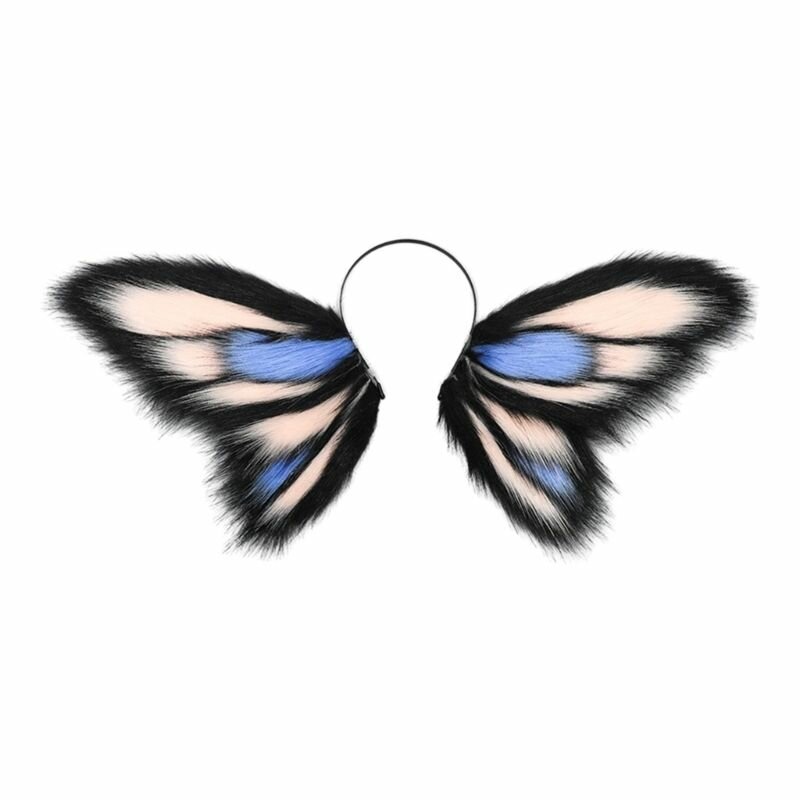 Головной убор с ушами Демонического Эльфа-Зверя-Язык бабочки, Расправляющий крылья