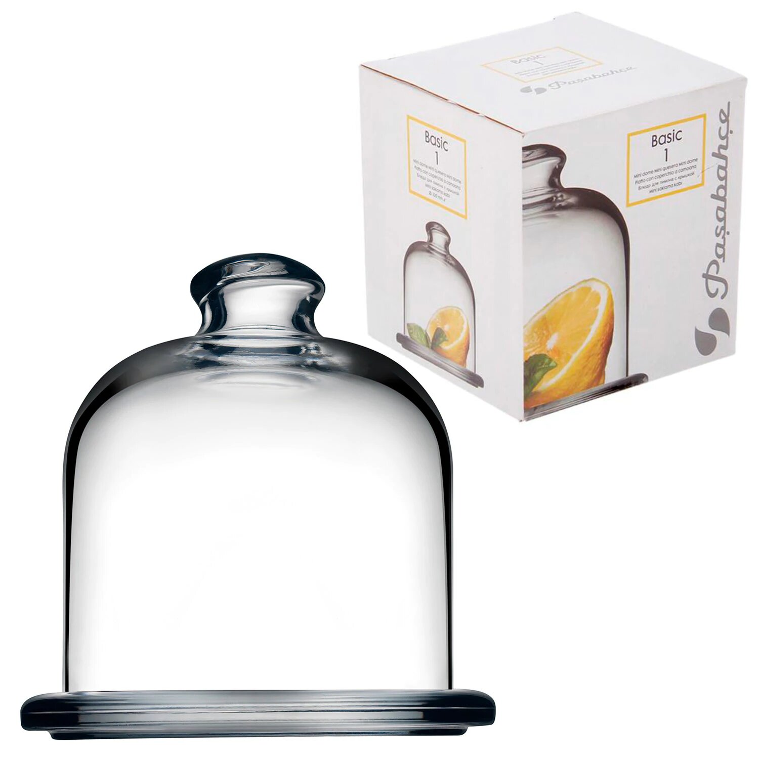 Лимонница с крышкой, высота 105 мм, стекло, PASABAHCE "бейзик", фирменная подарочная упаковка, 98397, 3шт.