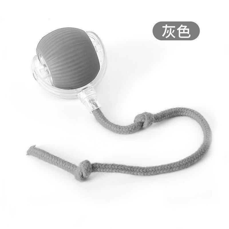 Умная перезаряжаемая автоматическая игрушка-мяч для кошек с многоскоростным преследованием и избеганием, серый цвет,