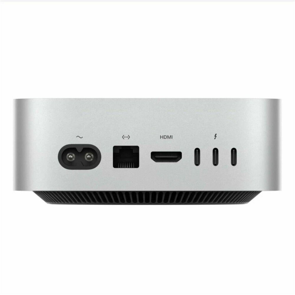 Apple Mac Mini 2024 MU9D3 (M4 10-Core, GPU 10-Core, 16GB, 256GB), серебристый