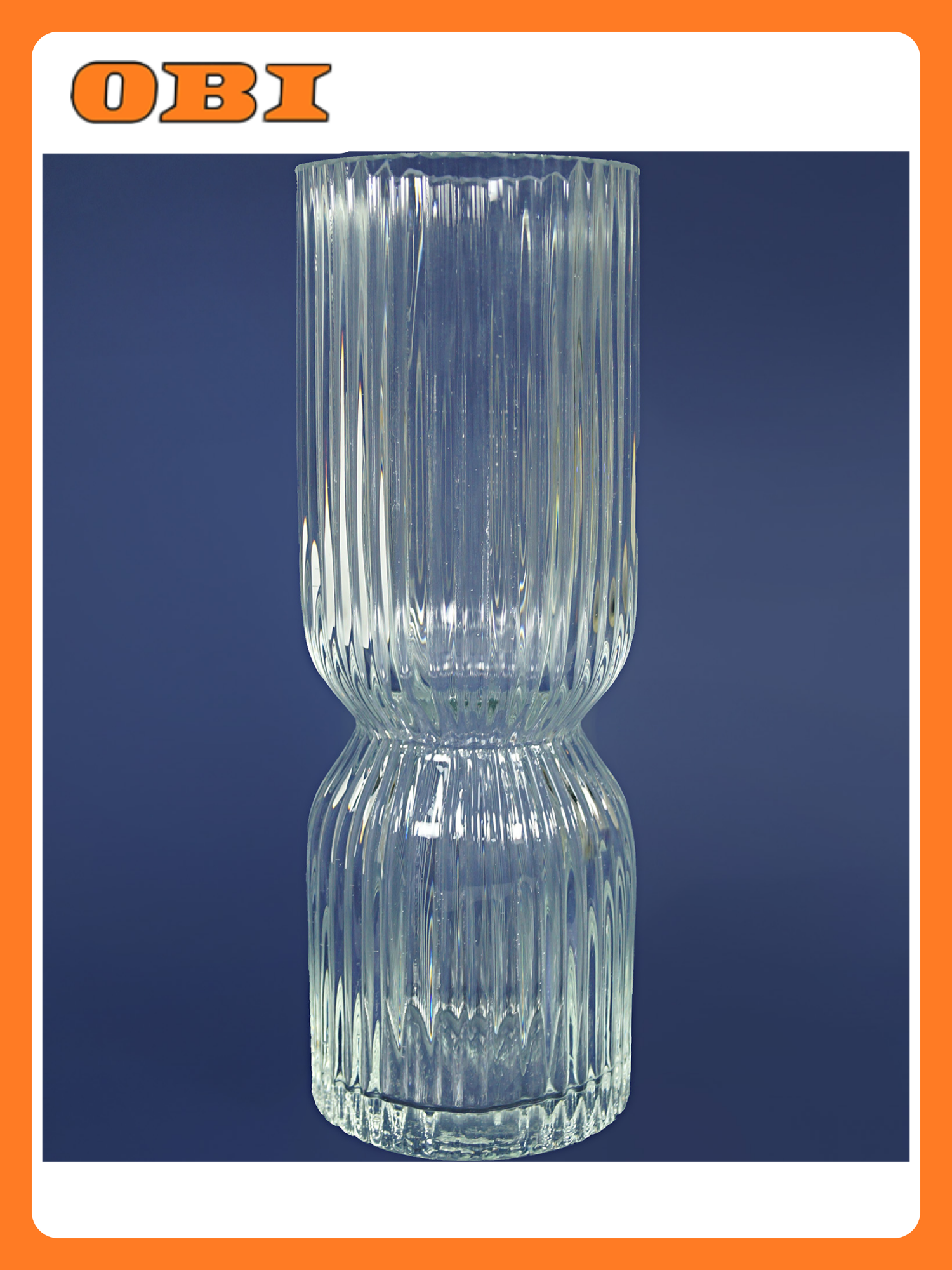 Ваза Evis Мельбурн-2, настольная, текстурная, прозрачная, стекло, бесцветная