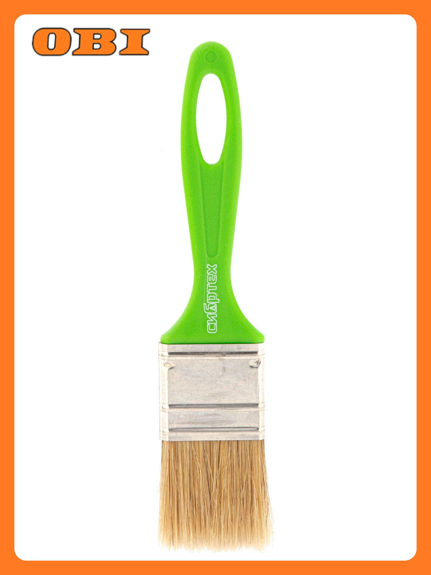 Кисть Сибртех Евро 83301, флейцевая, натуральная щетина, 35х8 мм