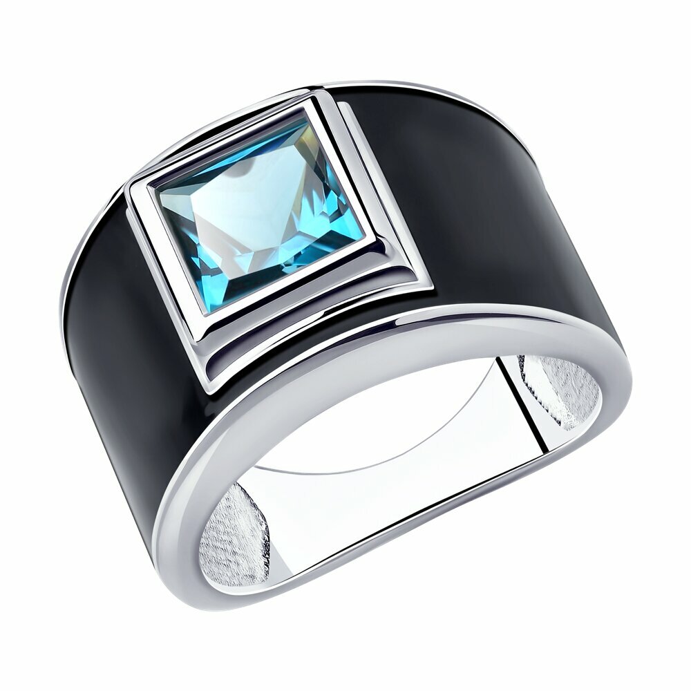 Кольцо, серебро, 925 проба, родирование