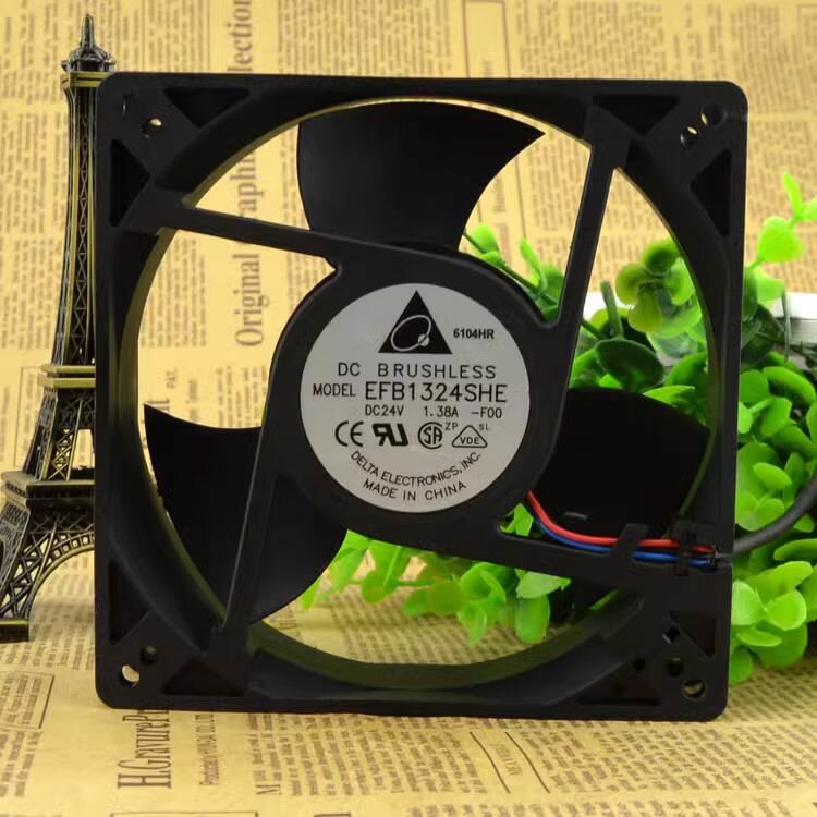 EFB1324SHE 24V 1.38A 127*127*38mm 2 Pin большой поток воздуха осевой инверторный вентилятор