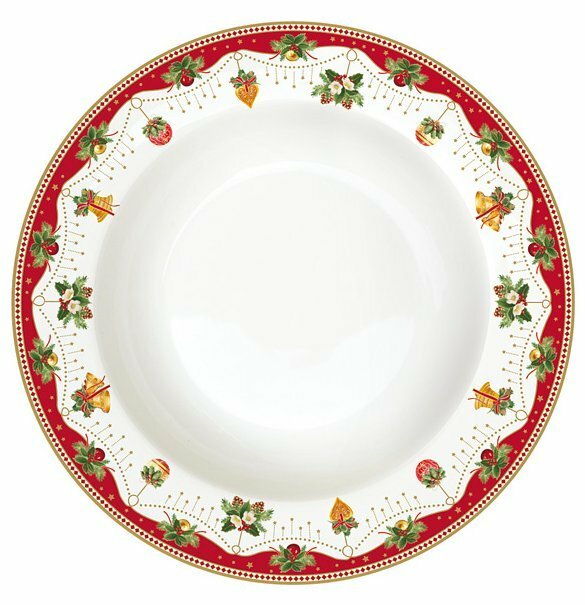 Тарелка 21,5 см глубокая Easy Life "Новогодние традиции" / 338027