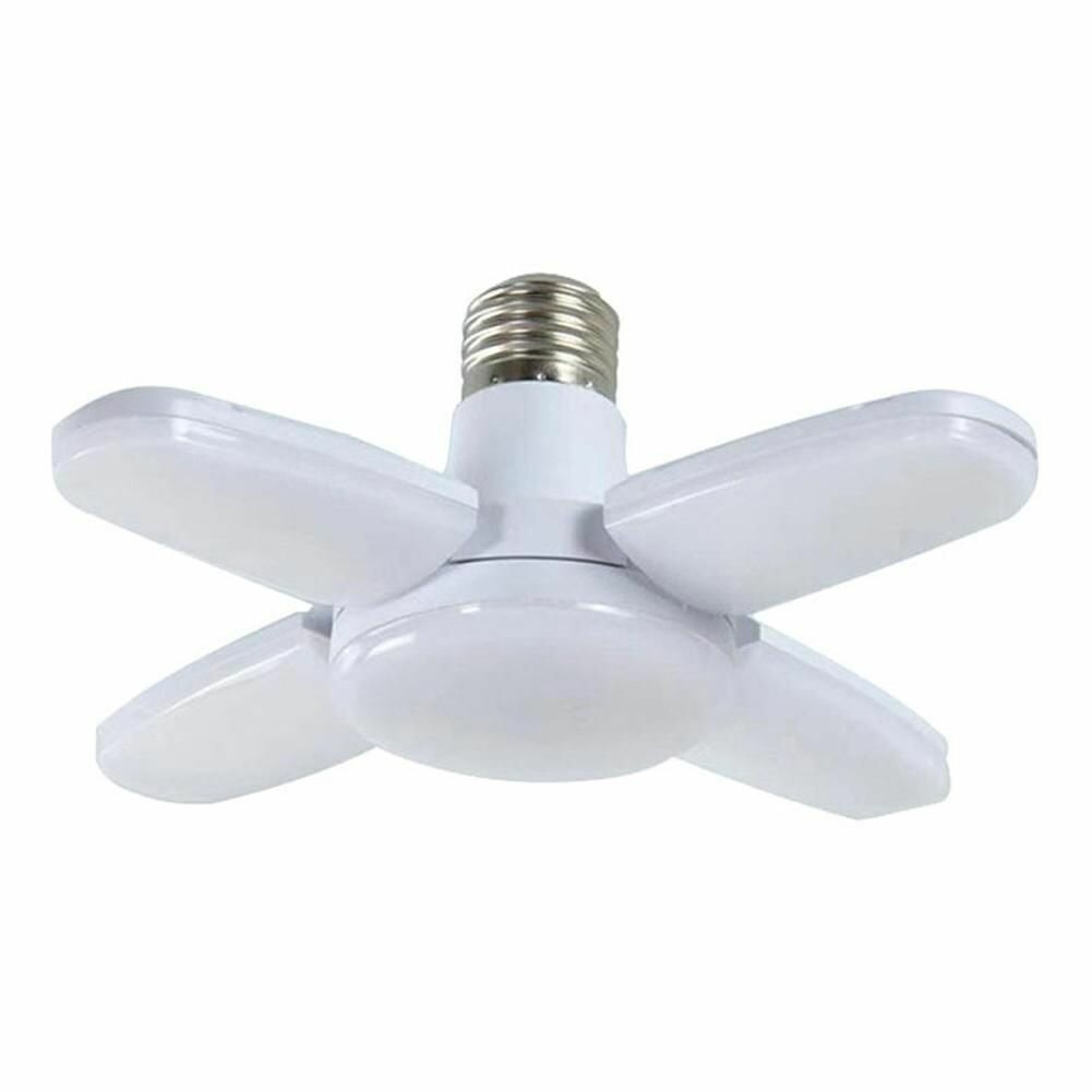 Светодиодная лампа E27 в форме веера, складная, 28 Вт, для потолочного освещения дома, склада и гаража