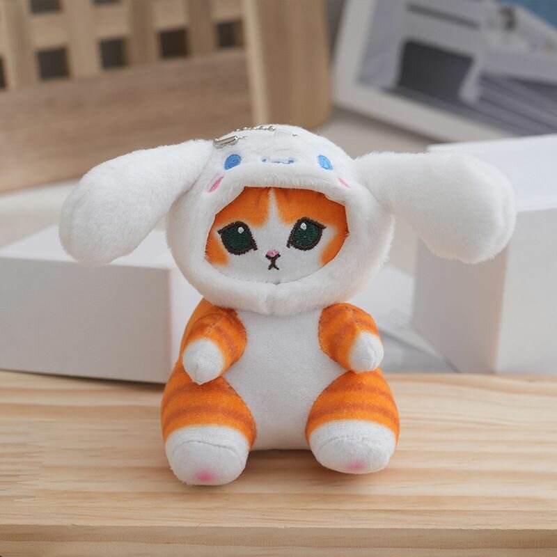 Мягкая плюшевая игрушка-брелок "Шарковая кошка" Sanrio, Киннаморолл