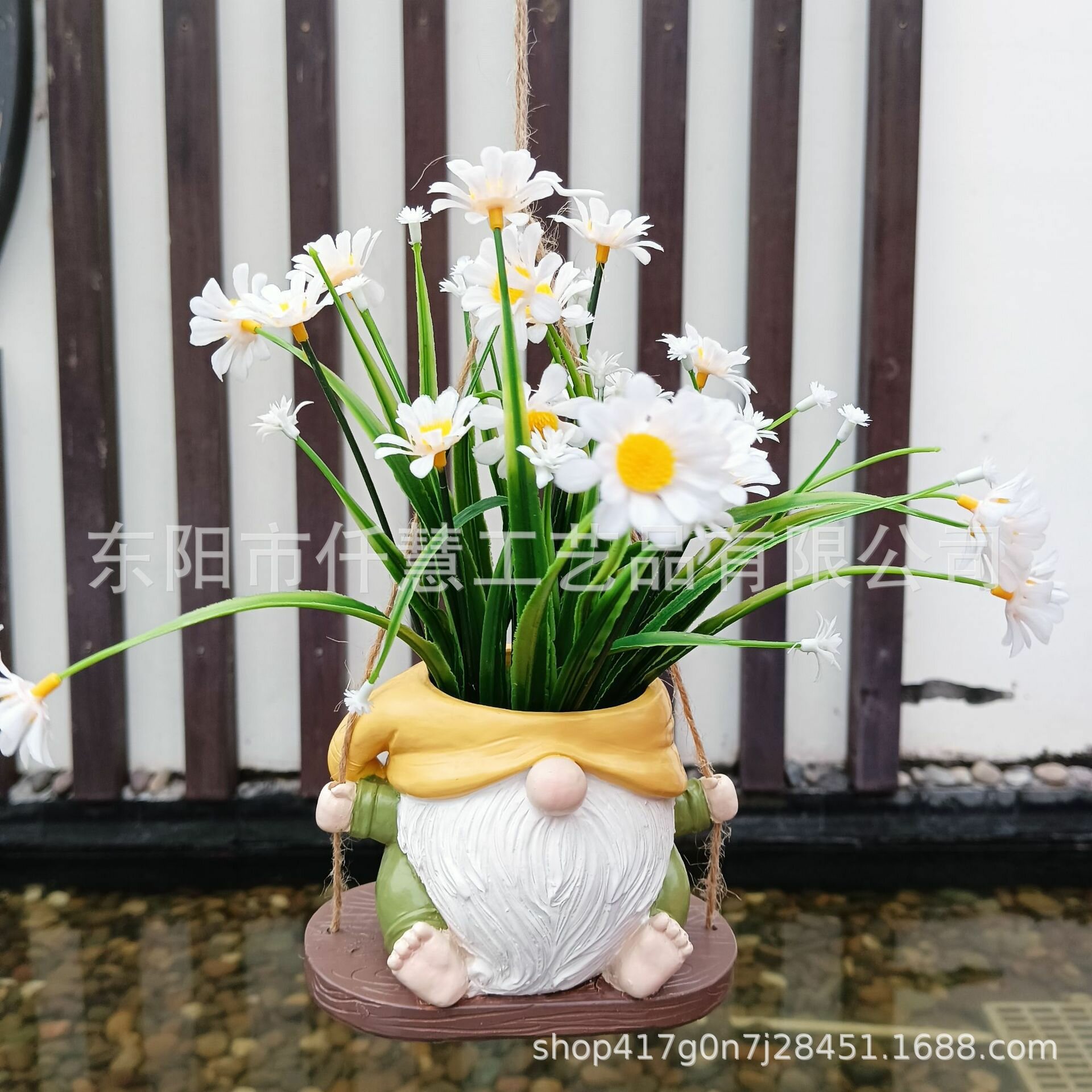 Карликовые качели висячие цветочный горшок украшение творческая смола ремесло открытый сад сад растение цветочный горшок