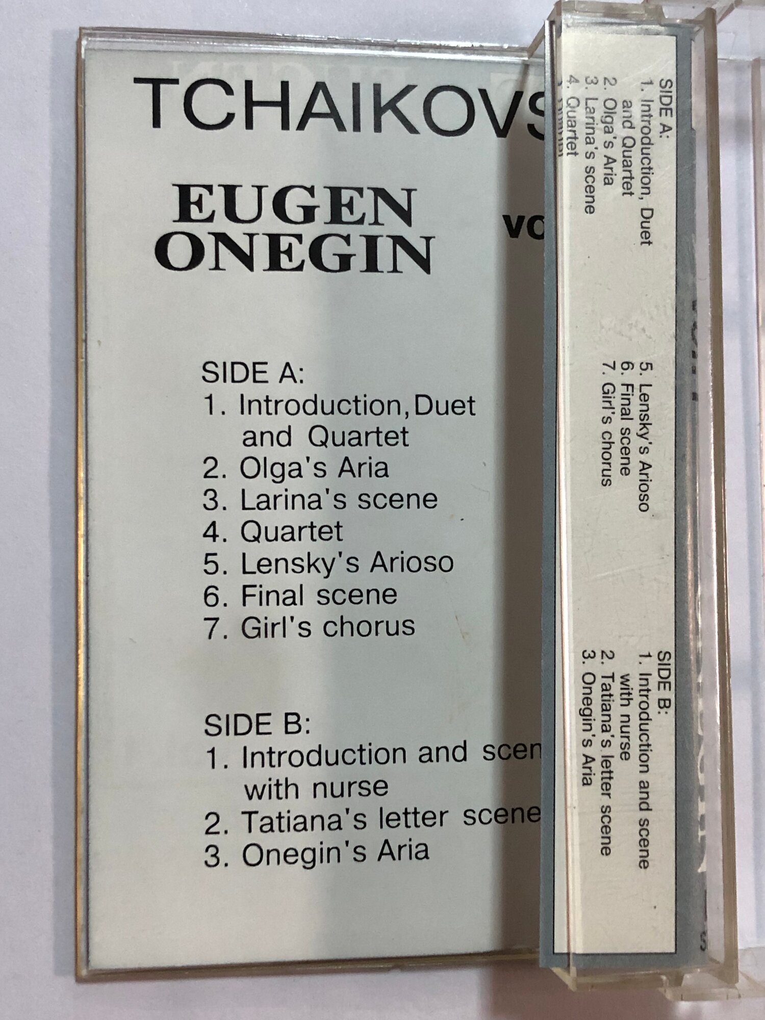 Аудиокассеты «Tchaikovsky. Eugen Onegin”. — фото 1