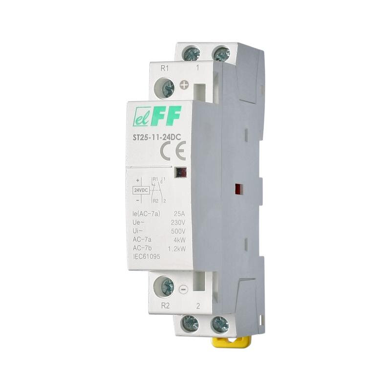 Контактор модульный ST25-11-24 DC 1НО+1НЗ 2.2Вт 1мод. монтаж на DIN-рейку F&F, евроавтоматика EA13.001.021 (1 шт.)