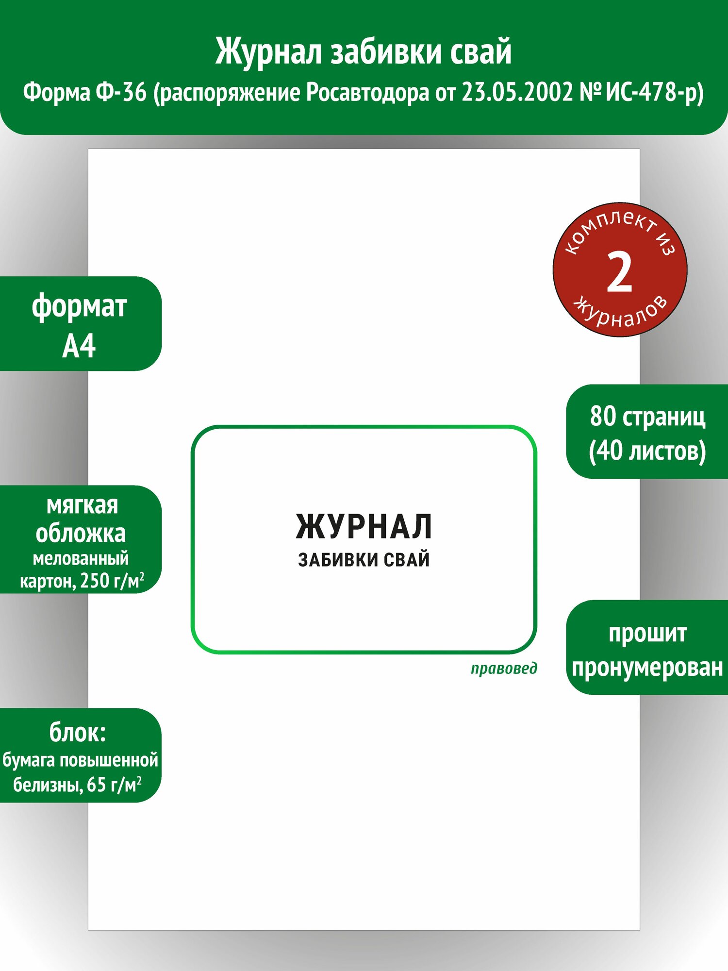 Журнал забивки свай Ф-36