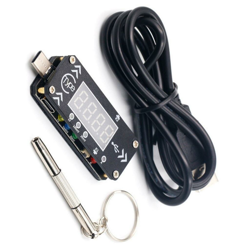 Датчик тока и напряжения USB-C с цифровым дисплеем