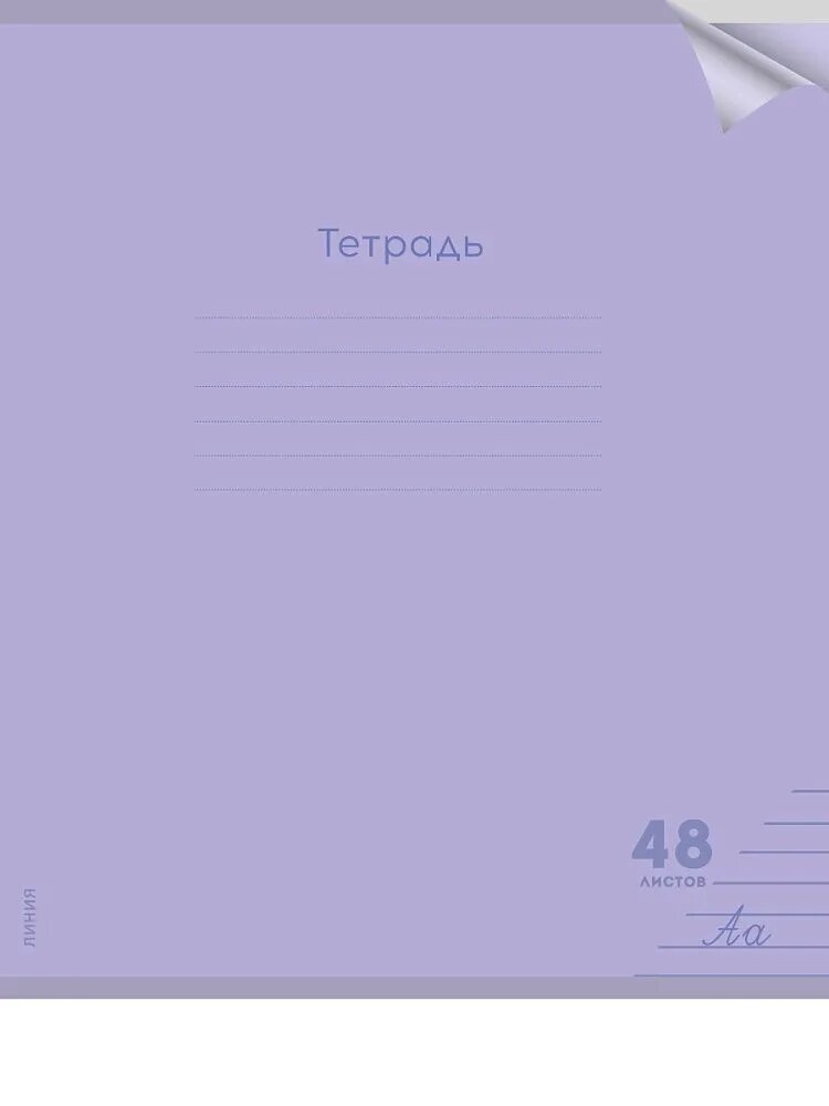 Комплект тетрадей Проф-пресс 48 листов, А5, линейка, классическая линовка, пластиковая прозрачная обложка, сиреневый цвет, 5 шт (48-1481 комплект)