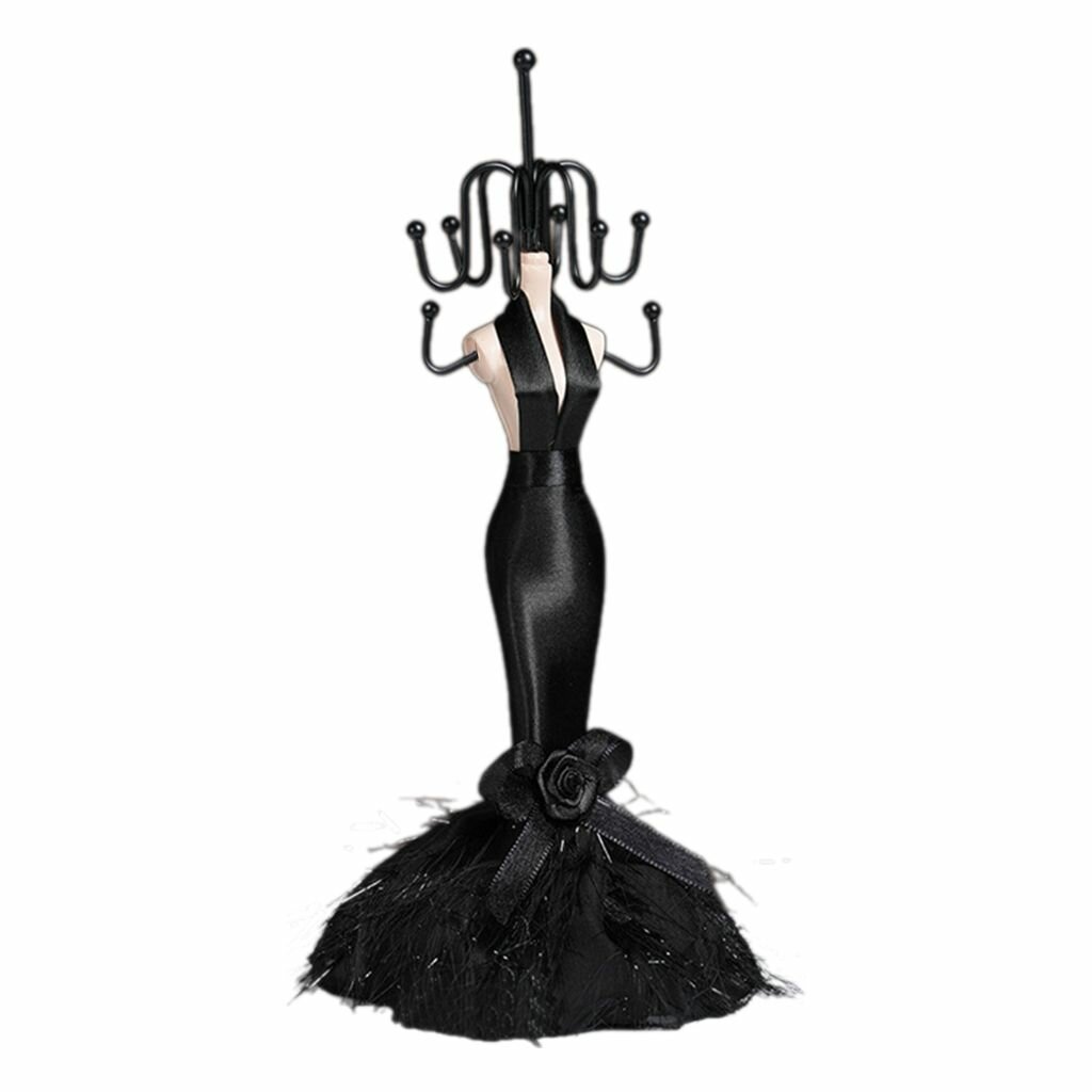 Стильная стойка для выставки товаров ювелирных изделий, модный органайзер, черное хранилище