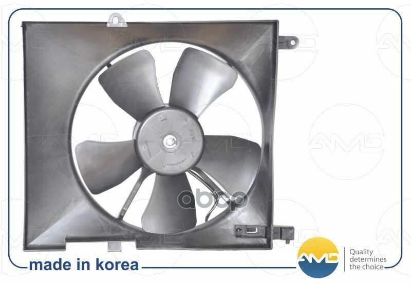 Вентилятор охлаждения двигателя 96536666/ CHEVROLET (Aveo 06- с кондиционером) AMD арт. AMD. FCU26