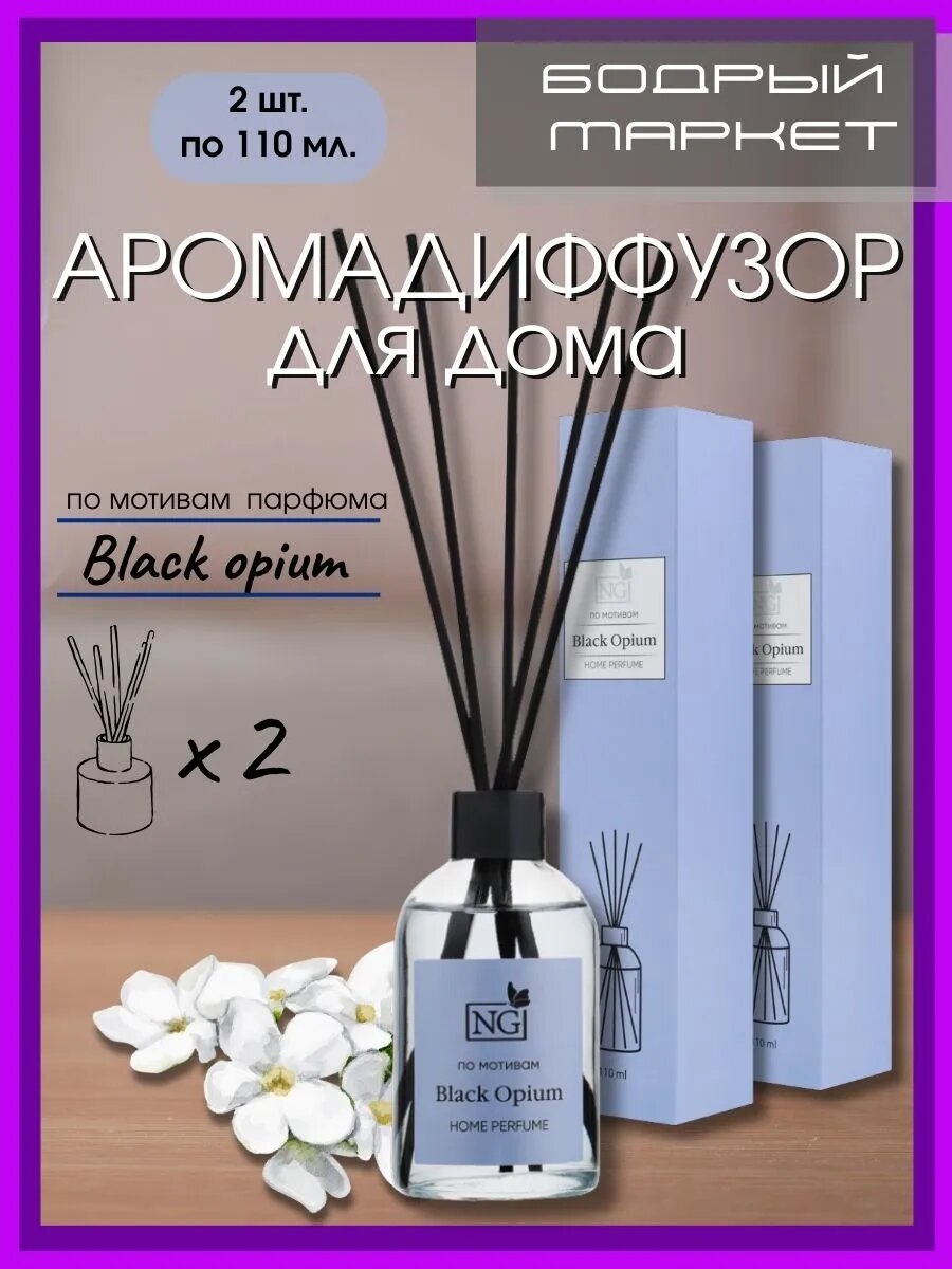 Аромадиффузор для дома NG Black Opium 2 шт. по 110мл