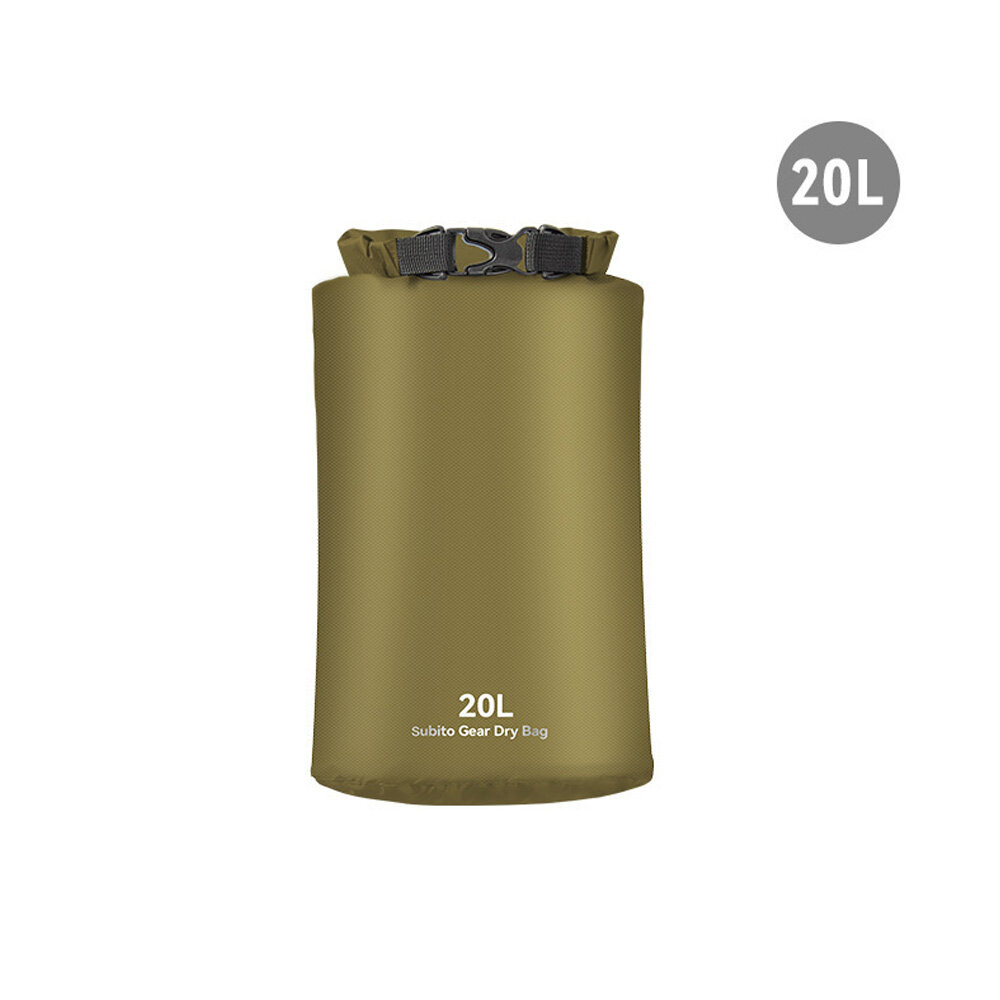 Плотный сухой мешок для снаряжения Ultralight Dry Sack водонепроницаемый для походов, кемпинга, байкинга, цвет: Оранжевый/ Серый/ Фиолетовый/ Армейский зеленый/ Черный, размеры: 3L, 5L, 12L, 20L, 35L, материал: 70D полиэстер, вес: 62г, в комплект входят: