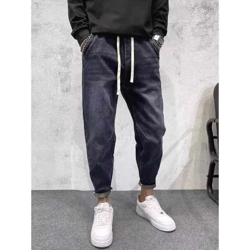 Тренд RONG CH Мужские Джинсы Лето Буквы Печать Хип-Хоп Высокий Улица Деним, Размер_2XL