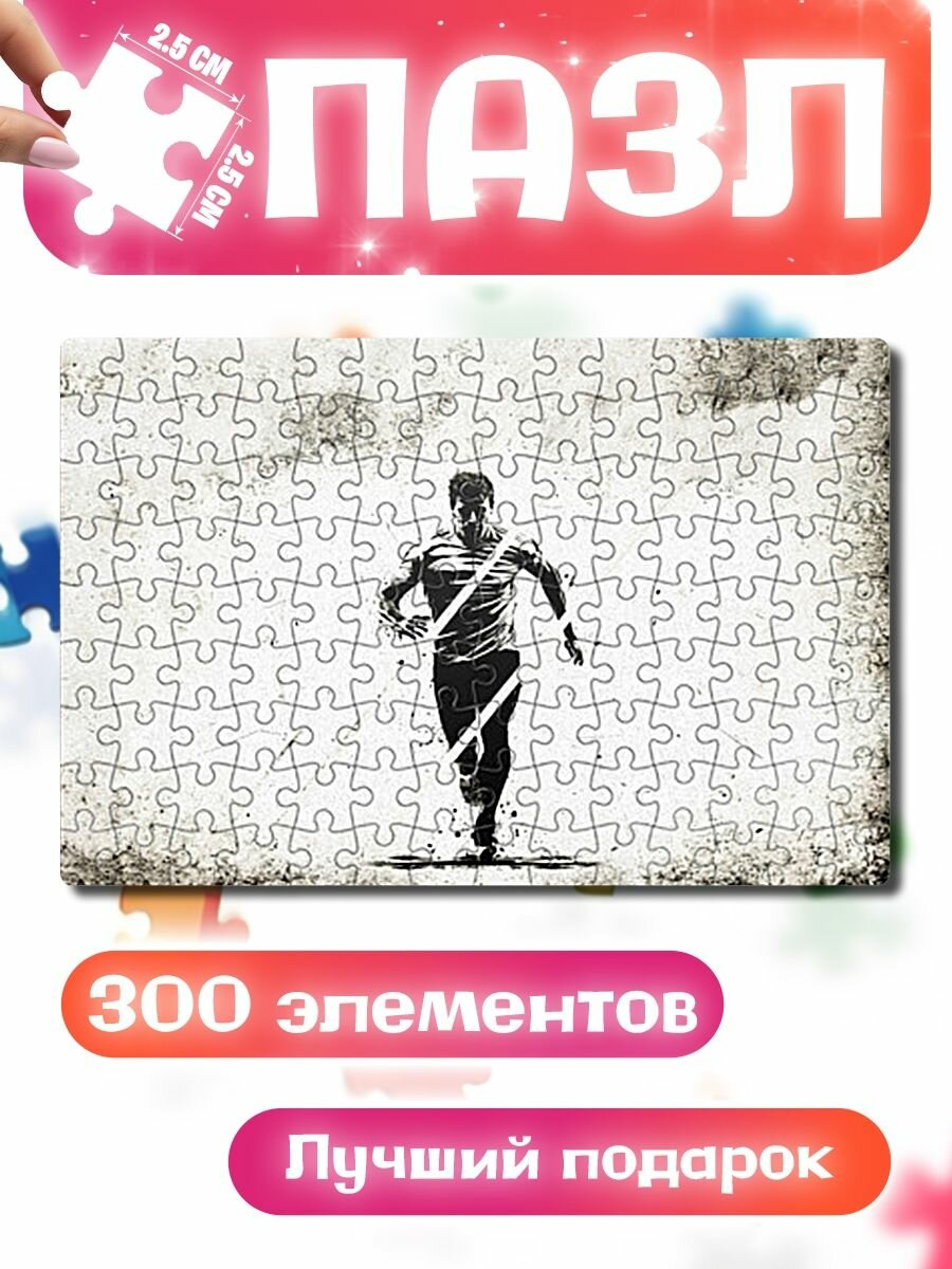 Пазлы для детей и взрослых Спринтер на белом