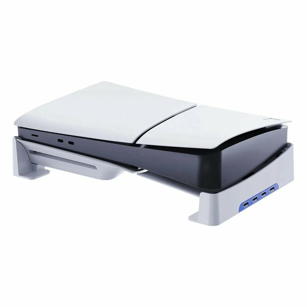 Адаптер с подставкой под PS5 Slim, 4 USB 2.0, силиконовые ножки