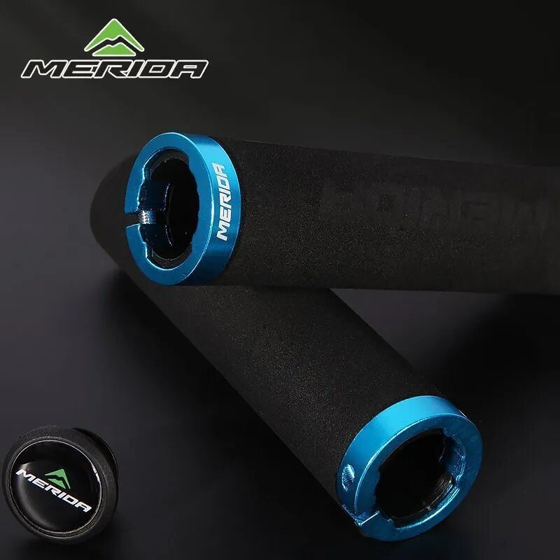 MERIDA Грипсы для велосипеда, велосипедные ручки, аксессуары для самоката, электросамоката, 2 штуки, Голубой