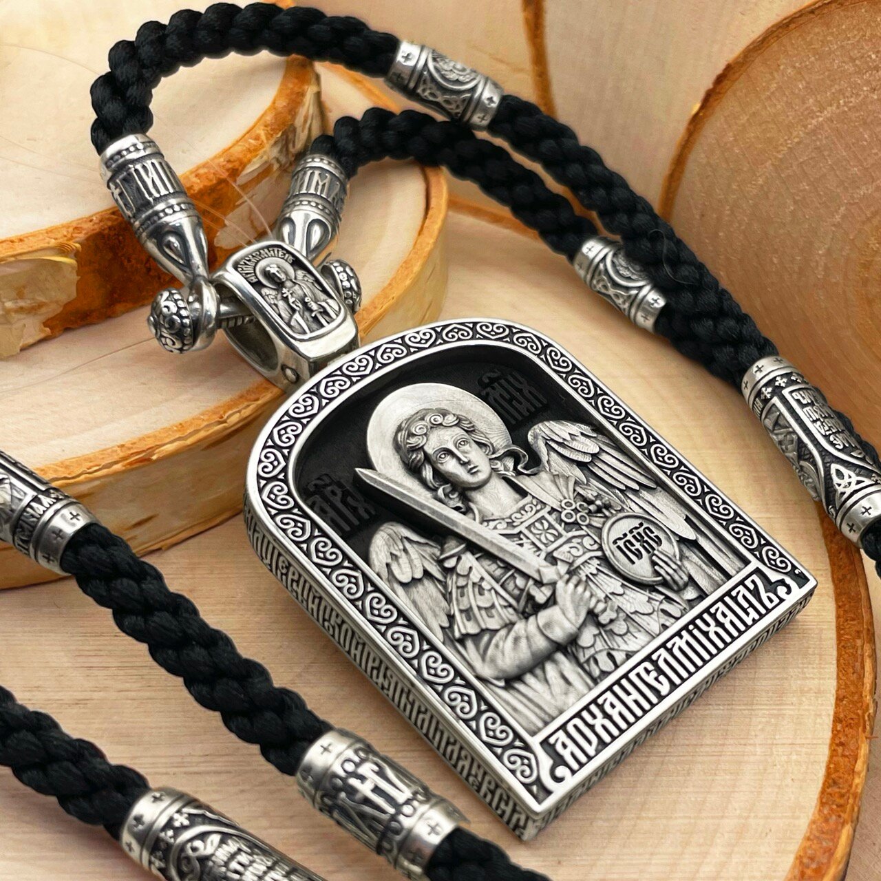 Комплект украшений, серебро, 925 проба, оксидирование, чернение