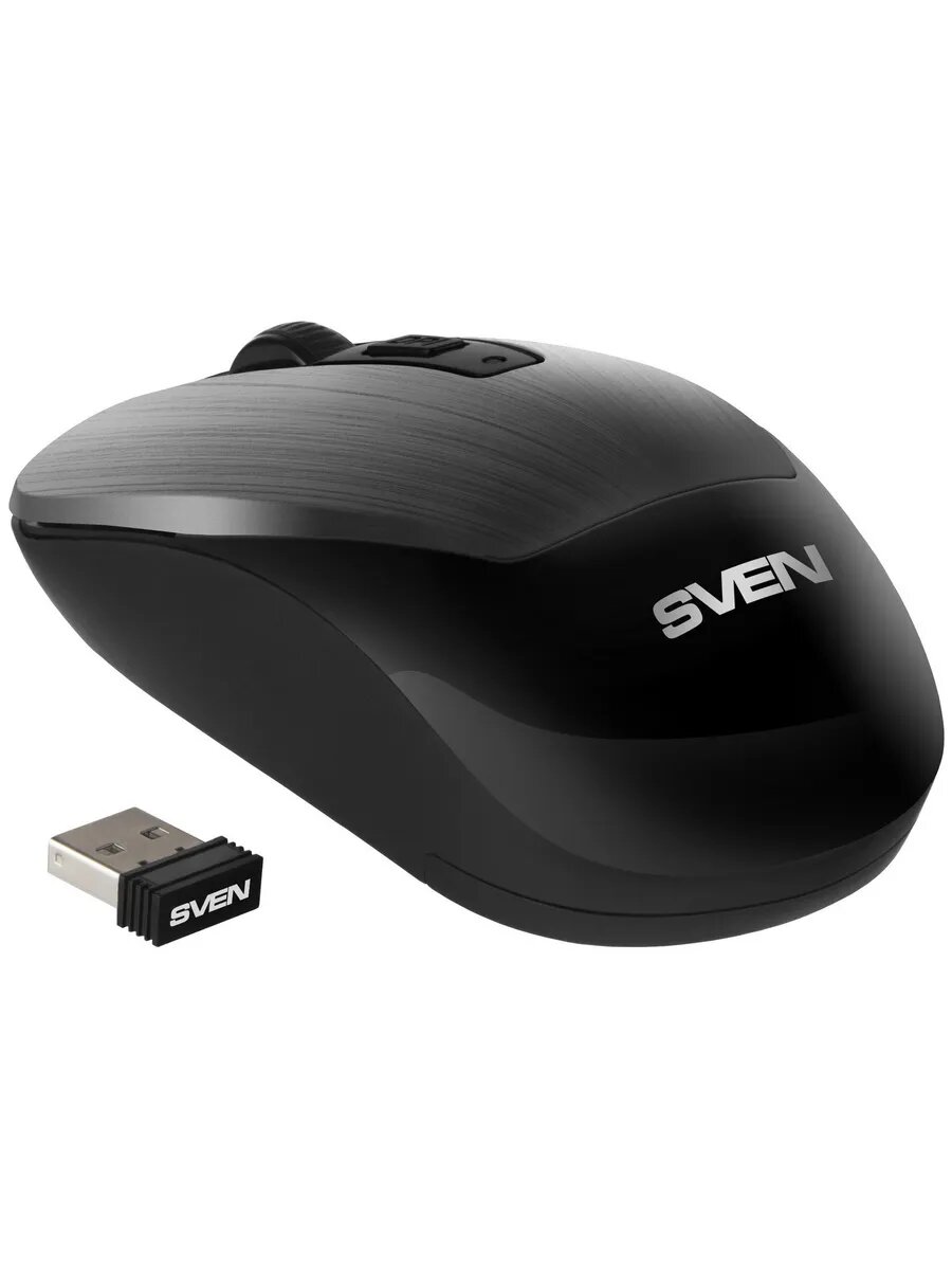 Беспроводная мышь RX-380W серый металлик 2,4 GHz, 3+1кл.