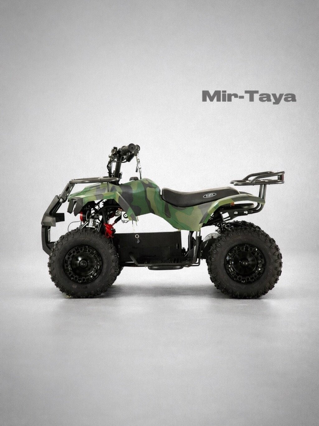 Электроквадроцикл RiverToys TIKI LUX, зеленый камуфляж, 3 скорости, 25км/ч