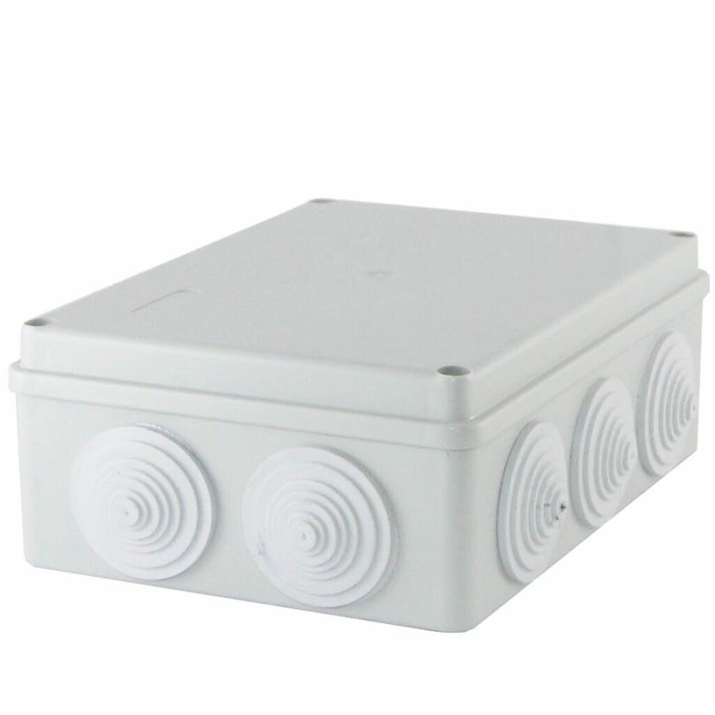 Распаячная коробка Tdm electric открытая, 190х140х70 мм, крышка, 10 гермовводов, IP55