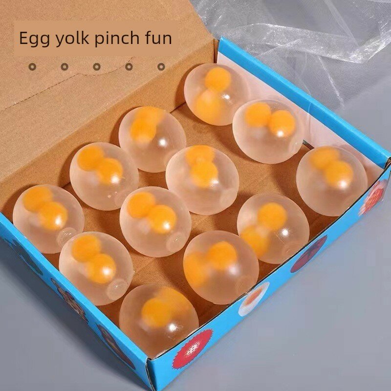 Игрушка-антистресс в форме яйца с двойным желтком, сжимаемая, для снятия стресса, гаджет для девочек, мальчиков, детей,