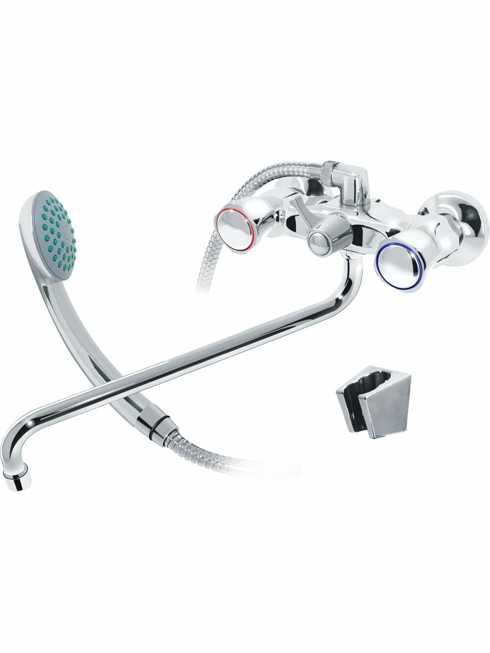 Смеситель для ванны VARION VARIOFIN сайма 2022 17 1 керам. перекл, резин. кран-буксы, круг. излив 300мм