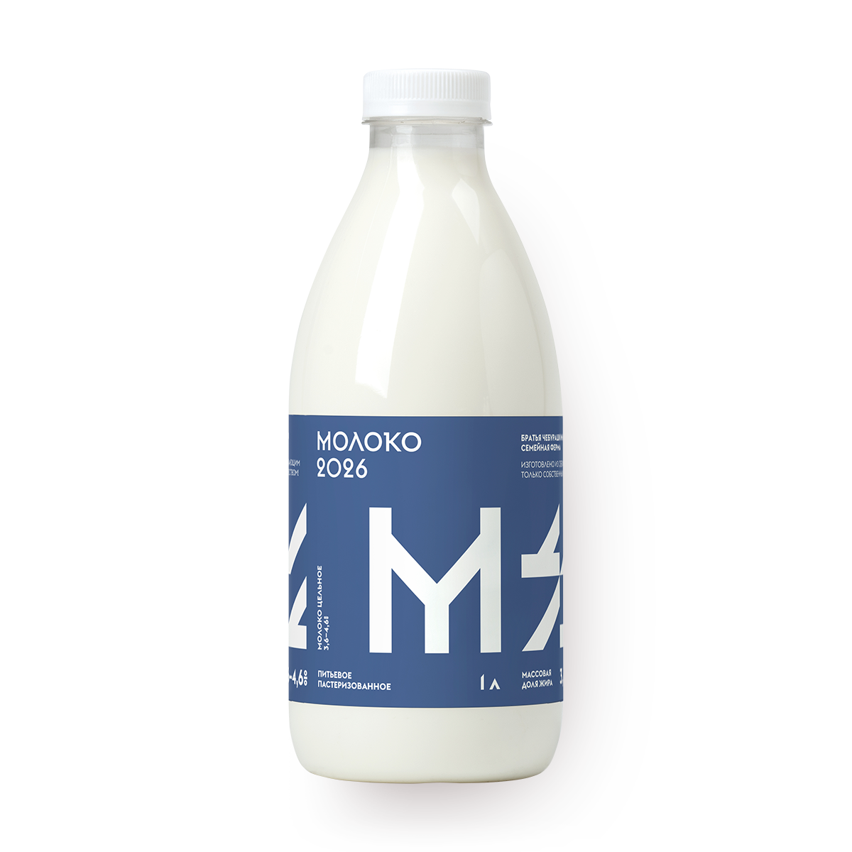 Молоко Братья Чебурашкины, пастеризованное, 3,6-4,6%, 0,97 л