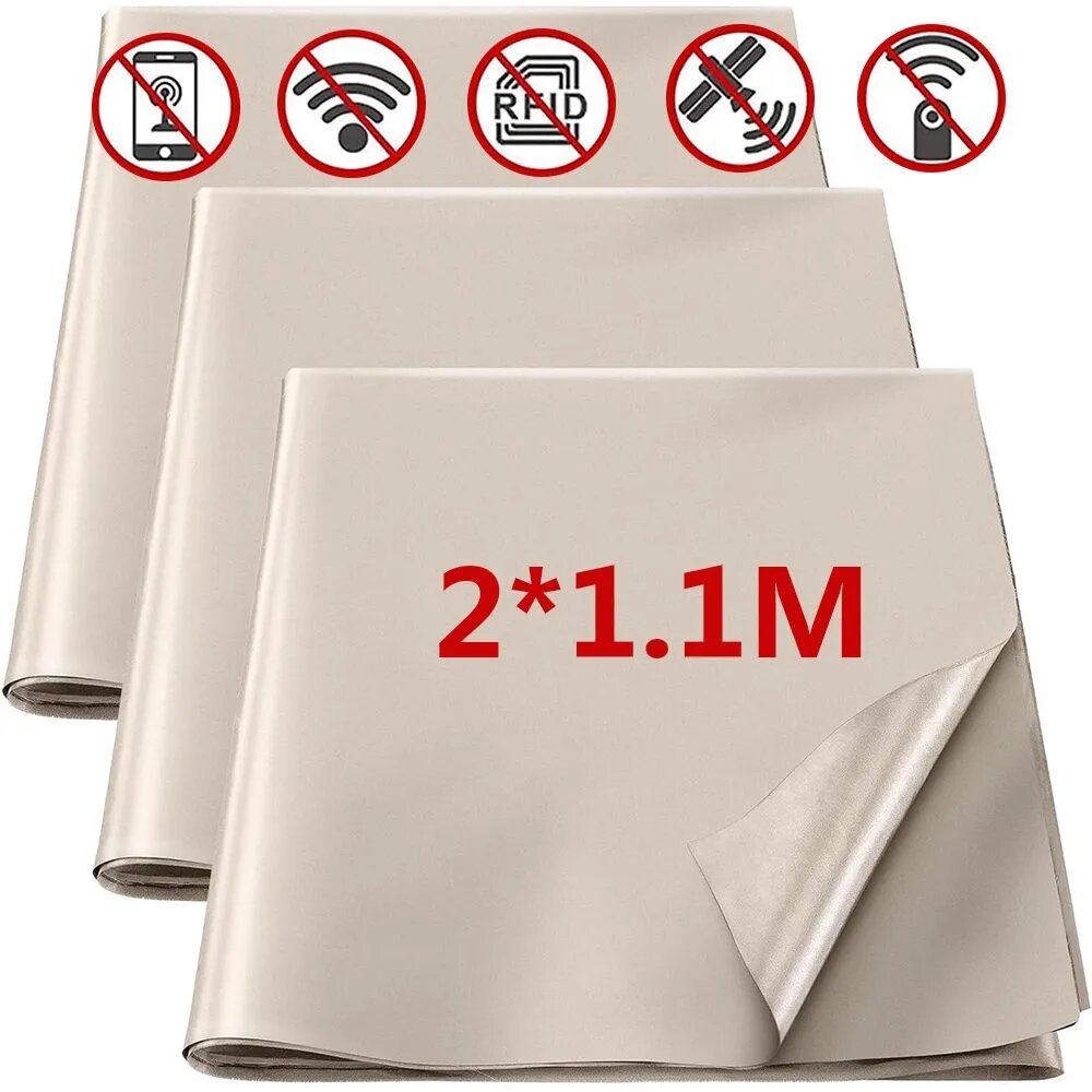 Защитная ткань Фарадея 5G EMF EMI RF RFID Антирадиационный электромагнитный блокирующий материал Блокирует сигналы