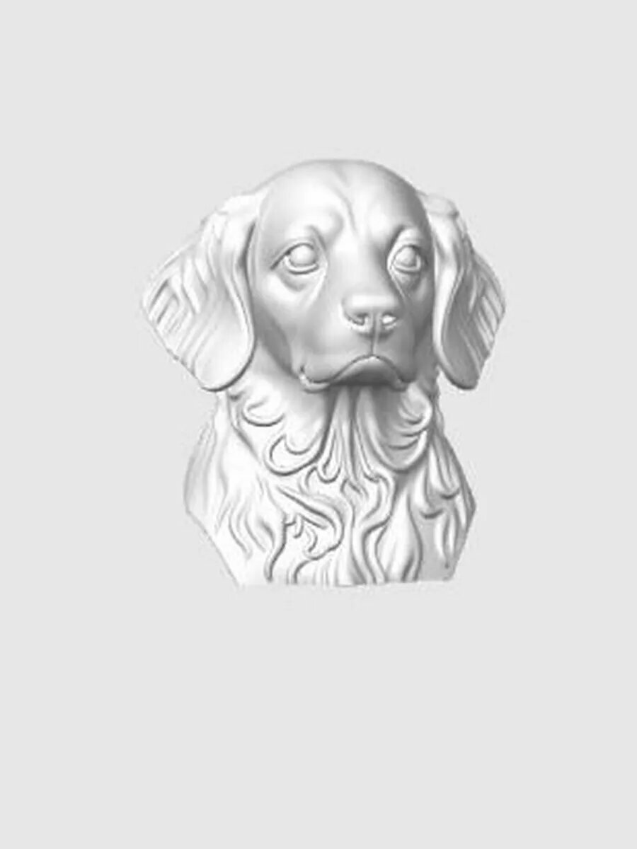 Статуэтка собаки-бретонской спаниель (10см, белый)