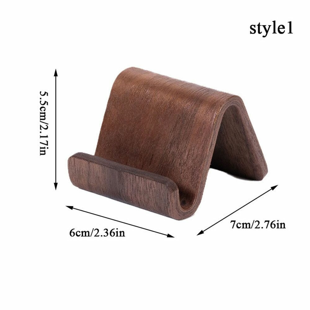 Держатель для телефона деревянный из ореха креативный подставка смартфон натуральное дерево