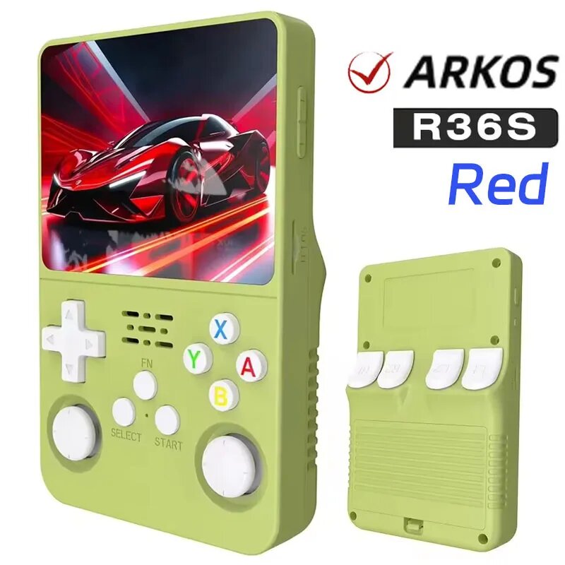 Аркос R36S Red портативная игровая консоль, light green, 128Гб (20K игр)