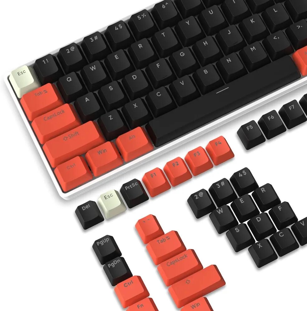 ATTACK SHARK 108 клавиш OEM профиль PBT Double Shot Keycap Set, ANSI US Layout для механической клавиатуры, совместим с MX переключателями