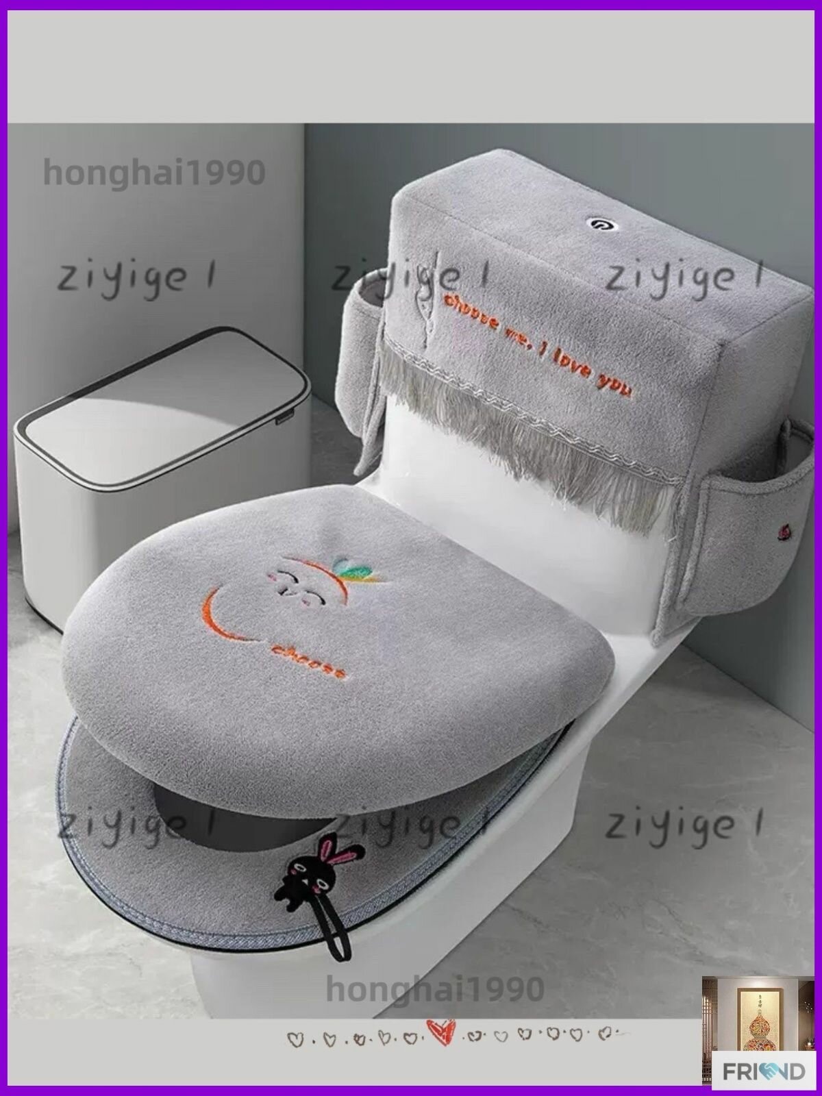 Чехол для сиденья унитаза: мягкий, моющийся и сменный. 3 штуки