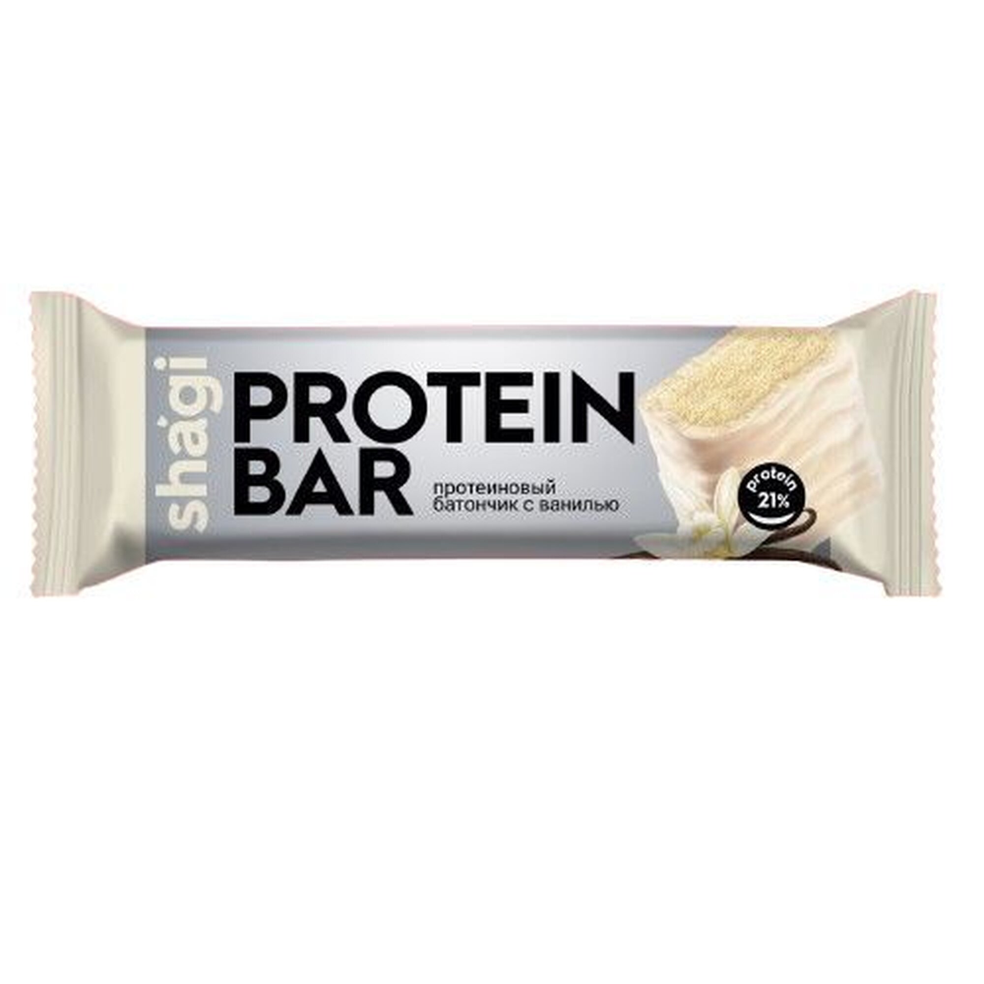 Протеиновые батончики Protein Rex Protein Bar Shagi, ваниль, 18 шт.