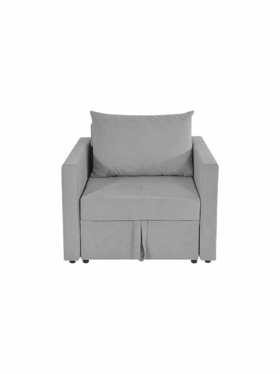 Кресло-кровать Сити с подлокотниками 900 (спальное место 700*1900), велюр цвет светло-серый